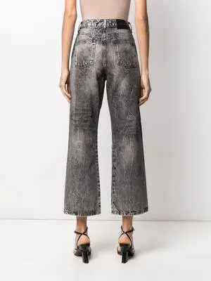 Philipp Plein Iconic Wide-leg Jeans - Grey