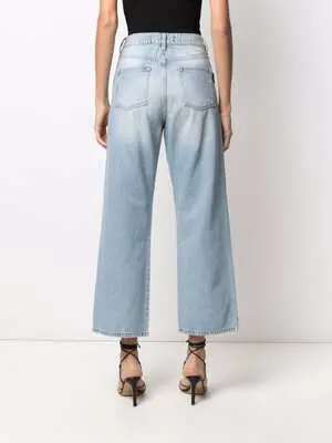 Philipp Plein Full Crystal Wide-leg Jeans