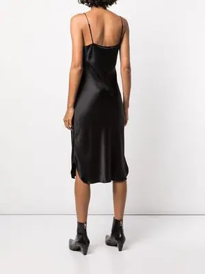 NILI LOTAN Silk Midi Slip Dress