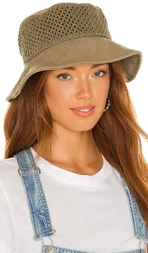 Rag & Bone Nando Bucket Netting Hat In Army