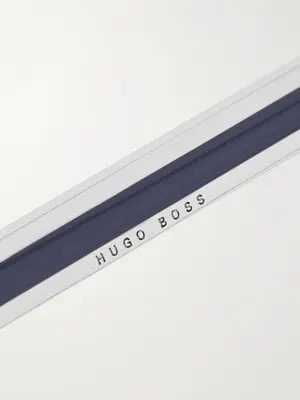 Hugo Boss Logo-engraved -tone And Enamel Tie Clip