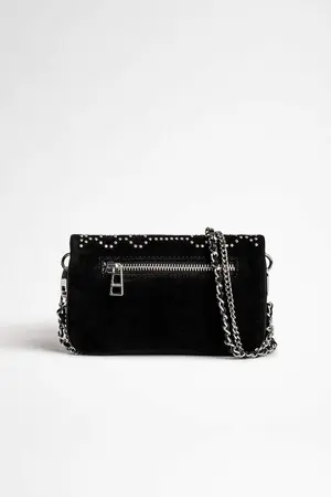 Zadig&Voltaire Rock Nano Suede Scale Studs Clutch