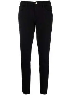 FRAME Le Garcon Mid-rise Skinny Jeans - Black