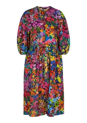 Stine Goya India Floral-print Woven Midi Dress
