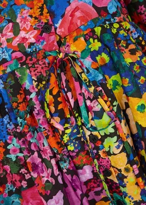 Stine Goya India Floral-print Woven Midi Dress