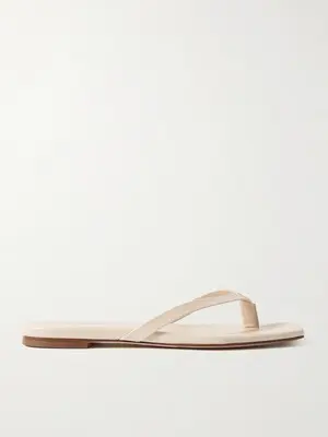 AeydĒ Renee Leather Flip Flops - Neutrals