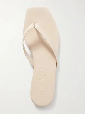 AeydĒ Renee Leather Flip Flops - Neutrals