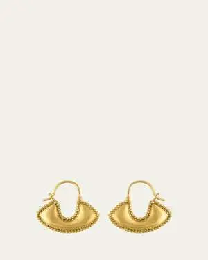PROUNIS JEWELRY Small Granulated Boat Earrings - Gold