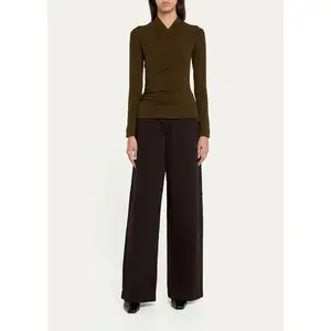Vince Long-sleeve Wrap Top