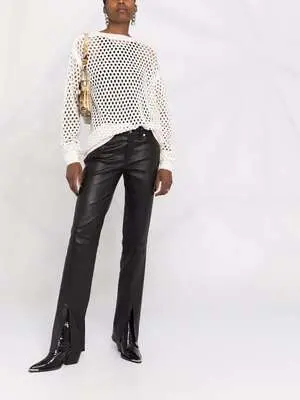 Philipp Plein Pointelle-knit Jumper - White