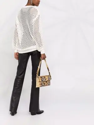 Philipp Plein Pointelle-knit Jumper - White