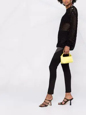Philipp Plein Crystal-embellished Pointelle-knit Jumper