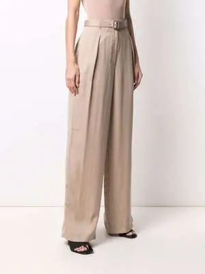 SELF-PORTRAIT Belted Wide-leg Trousers