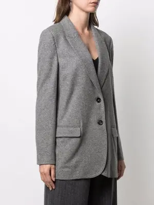 Brunello Cucinelli Single-breasted Cashmere Jacket - Grey