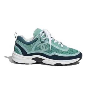 Chanel Green & Turquoise Sneakers