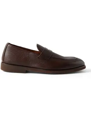 Brunello Cucinelli Full-grain Leather Penny Loafers