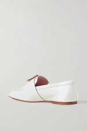 ROGER VIVIER Embellished Leather Loafers - Off-white