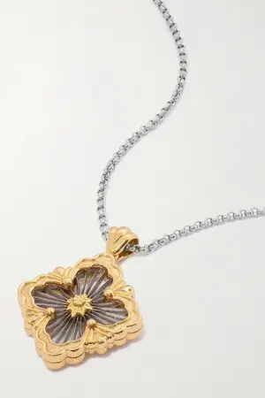 Buccellati Opera Tulle 18-karat Yellow And White Necklace