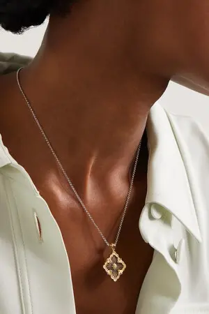 Buccellati Opera Tulle 18-karat Yellow And White Necklace
