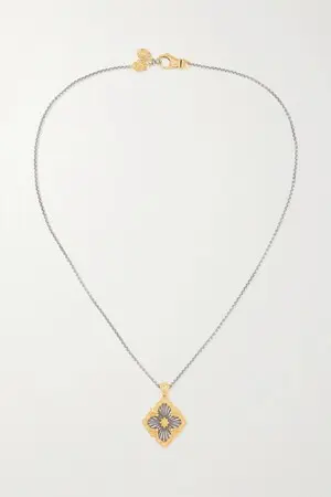 Buccellati Opera Tulle 18-karat Yellow And White Necklace