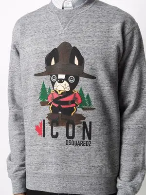 Dsquared2 Graphic Print Cotton Sweatshirt