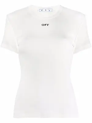 Off-White Ribbed Logo-print T-shirt