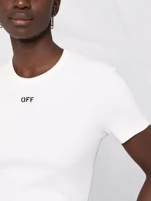 Off-White Ribbed Logo-print T-shirt
