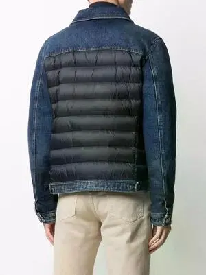 MOORER Mondor-104s Padded Denim Jacket - Blue