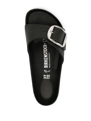 BIRKENSTOCK Madrid Big-buckle Leather Sandals - Black