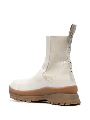 Stella McCartney Trace Logo-print Boots - Neutrals