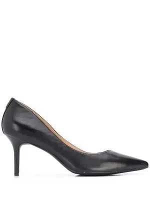 Ralph Lauren 70mm Signature Leather Look Pumps - Black
