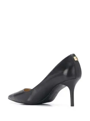 Ralph Lauren 70mm Signature Leather Look Pumps - Black