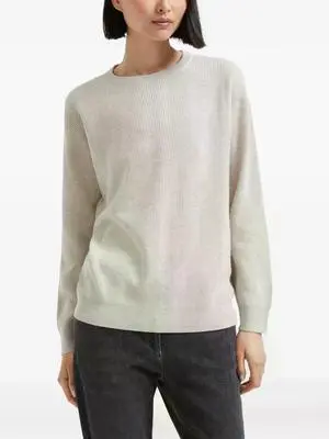 Brunello Cucinelli Long-sleeve Knitted Jumper - Neutrals