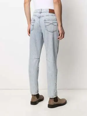 Brunello Cucinelli Stonewashed Straight-leg Jeans - Blue