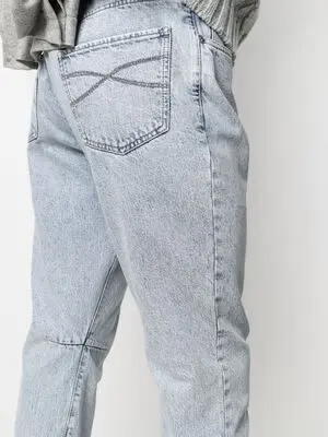 Brunello Cucinelli Stonewashed Straight-leg Jeans - Blue
