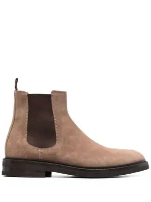 Brunello Cucinelli Ankle-length Suede Chelsea Boots - Neutrals