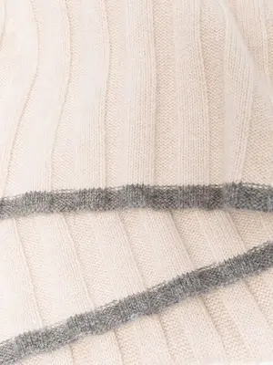 Brunello Cucinelli Ribbed Knit Scarf - Neutrals