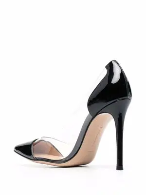 GIANVITO ROSSI Plexi 105mm Patent Leather Pumps - Black
