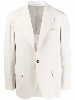 Brunello Cucinelli Single-breasted Cotton Blazer