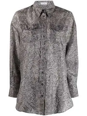 Brunello Cucinelli Paisley-print Long-sleeve Shirt