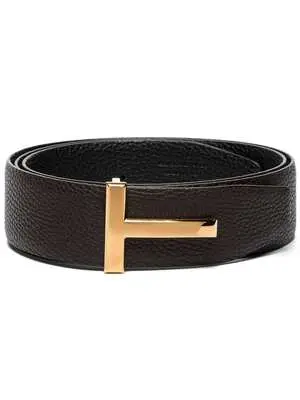 TOM FORD Reversible T-buckle Belt - Black