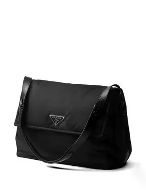 Prada Traveller Large Padded Re-nylon Shoulder Bag - Black