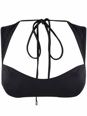 LA REVECHE Maria Open-back Bikini Top - Black
