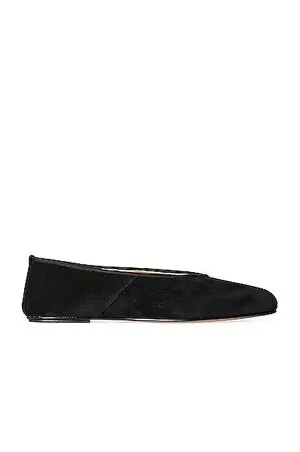 THE ROW Suede Ballet Flats