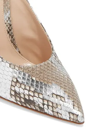 GIANVITO ROSSI 105 Metallic Python Mules