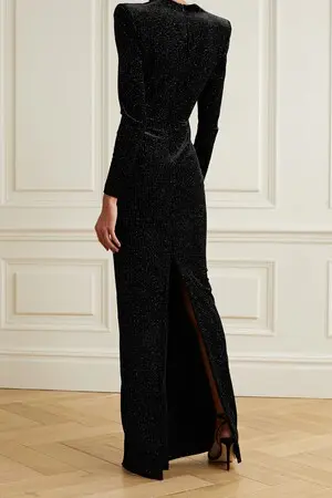 green emerald velvet dress Black Velvet Dress - Bridesmaid Dress main image 1