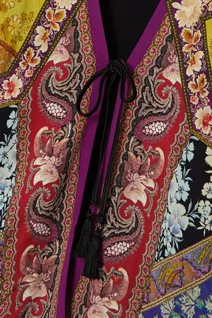 Etro Printed Satin Kimono Jacket
