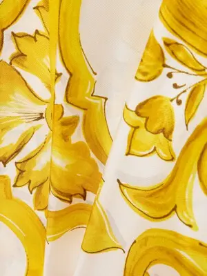 Dolce & Gabbana Maiolica Printed Silk-twill Shirt