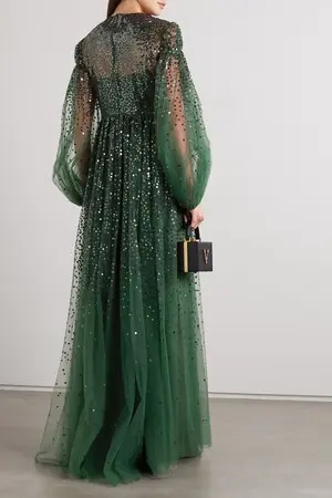 Valentino Garavani Sequin-Embellished Tulle Gown In Green - 70% Off |  Editorialist