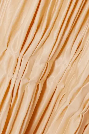 JIL SANDER Cape-effect Pleated Satin Midi Dress